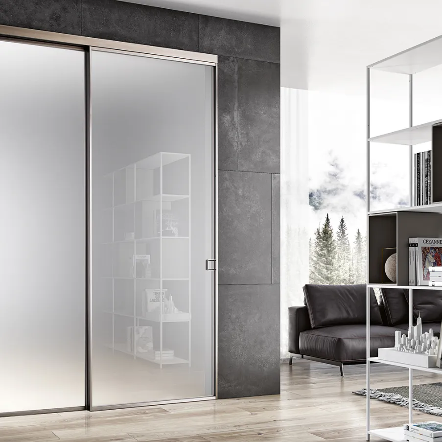 Plana System Glass Satinato Bianco